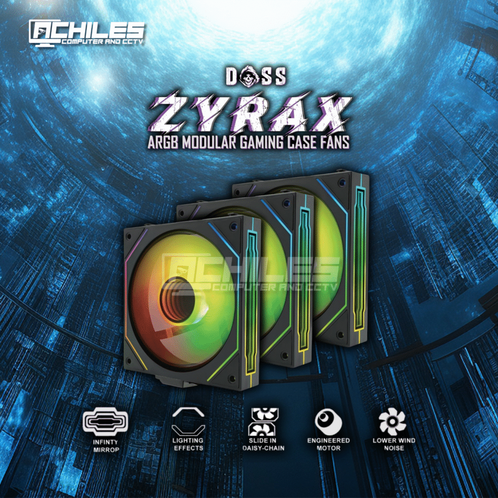 Doss Zyrax X3 ARGB Modular Gaming Case Fan - ACHILES COMPUTER & CCTV
